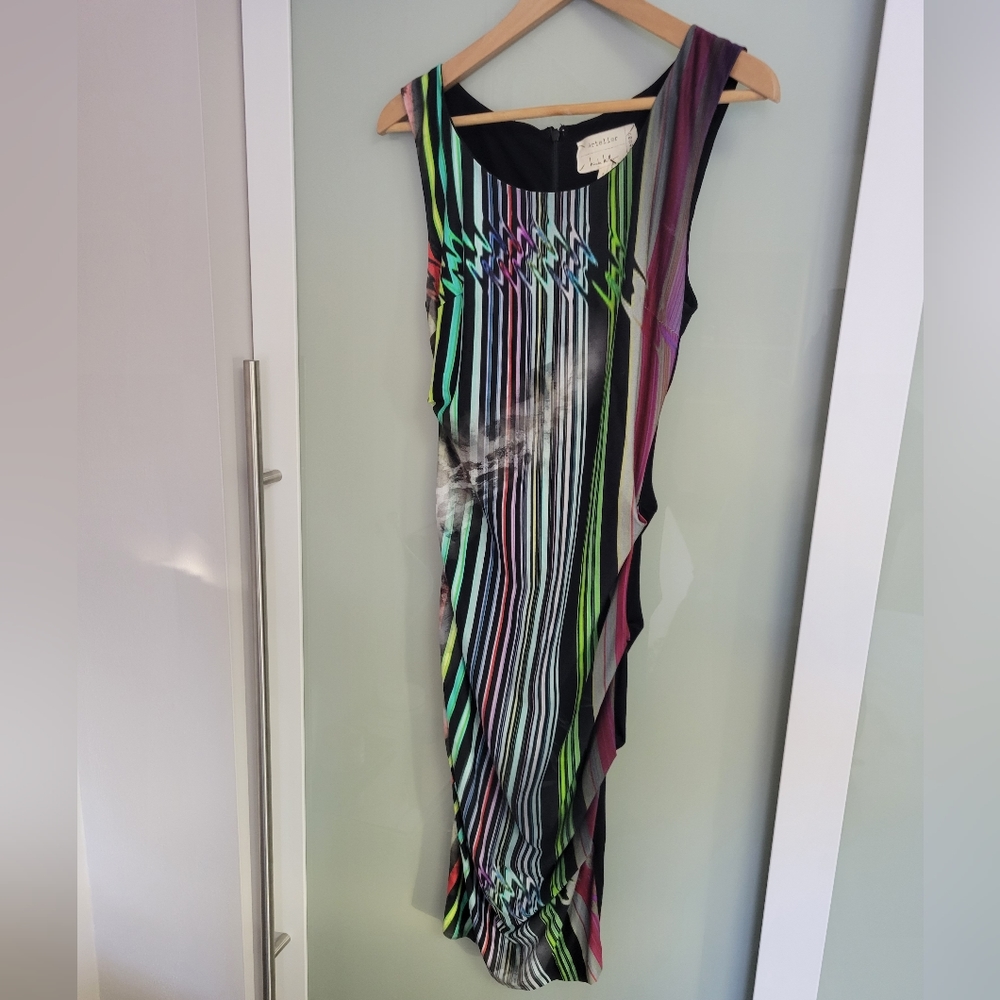 Artelier Nicole Miller Tv Static Print Sleeveless Dre… - Gem